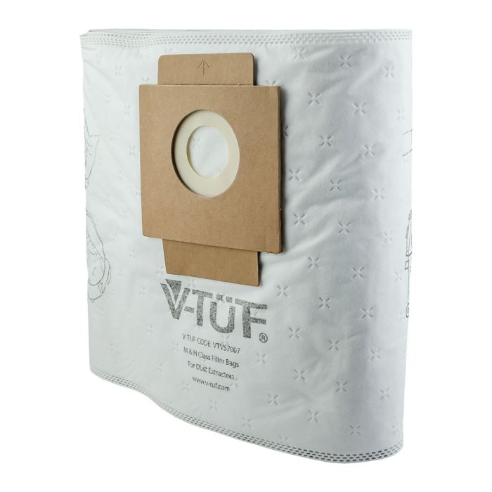 V-TUF VTVS7007 H Class Filter Bags for MIDI Dust Extractor Vacuum x10 ...
