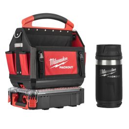 Milwaukee PACKOUT Set 2 Inc 1x Compact Organiser, 1x 400mm Tote Tool ...